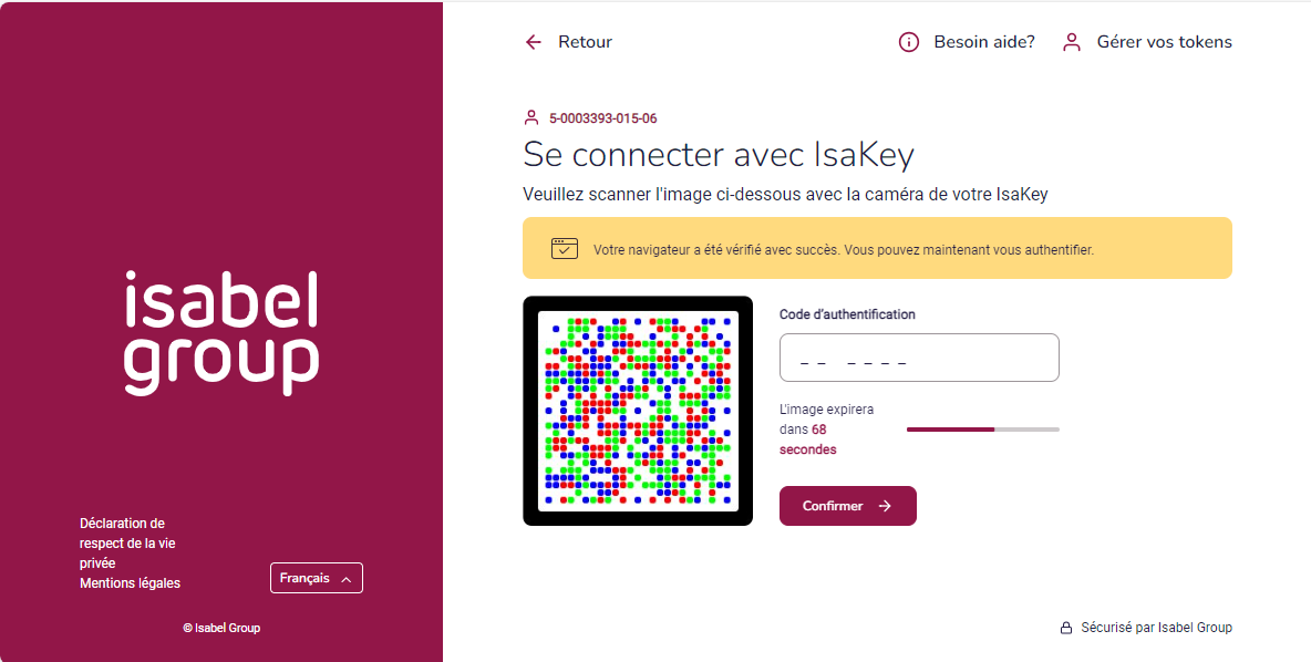 Comment se connecter avec un IsaKey