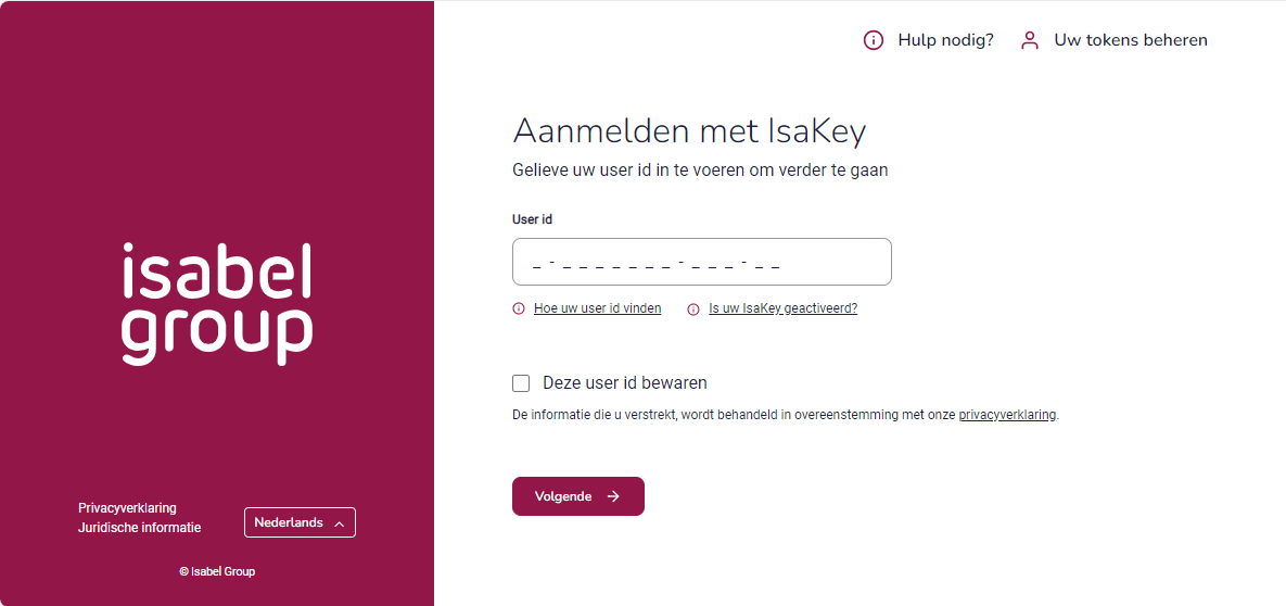 Hoe inloggen met IsaKey?